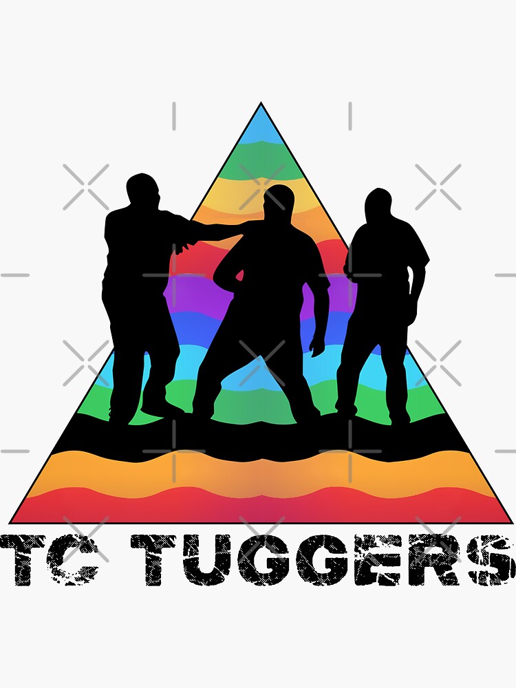 "TUG ME- Tc Tuggers " Sticker for Sale by Art-by-Rohan | Redbubble