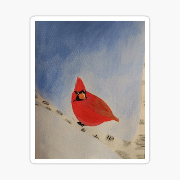 "Wonderful Cardinal" Sticker for Sale by AHeineken | Redbubble