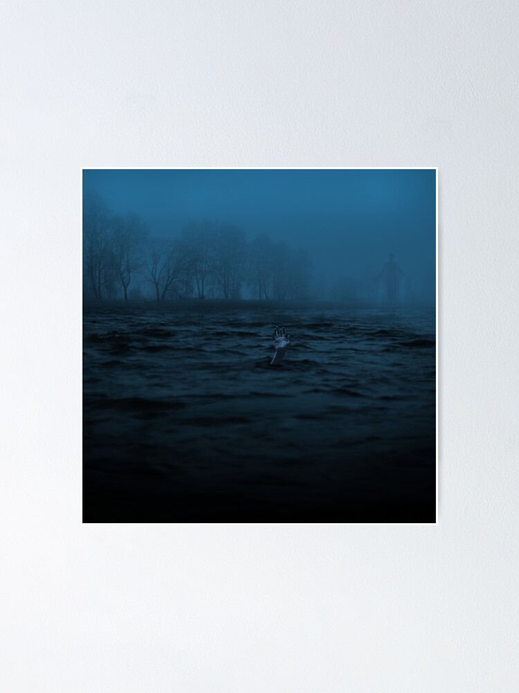 "Eerie Ghost and Drowning Hand Spooky Lake" Poster for Sale by SAV1087 ...
