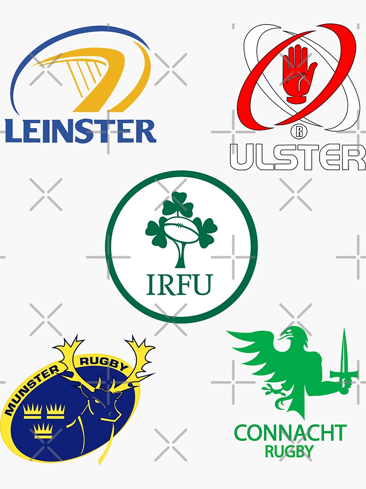 "IRFU TEAMS OFFICIAL BADGES- IRELAND NATIONS" Sticker for Sale by ...