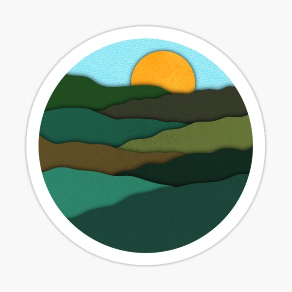 "Mountain View" Sticker for Sale by lexxerral | Redbubble