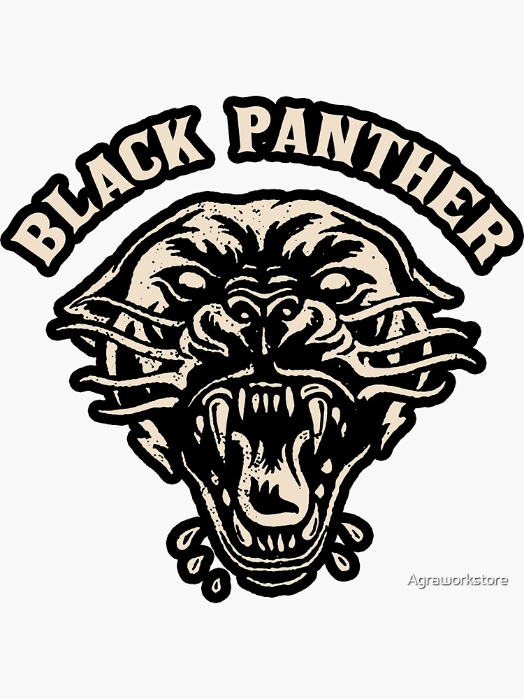 "BLACK PANTHER" Sticker for Sale by Agraworkstore | Redbubble