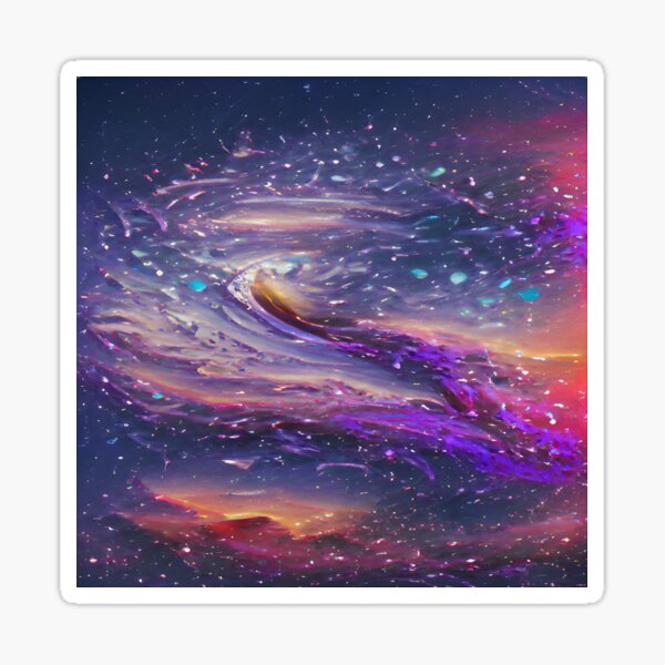 "Milky way galaxy, colourized." Sticker for Sale by LionsDenForUs ...