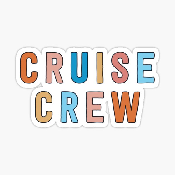 "Cruise Crew Matching Family Vacation Beach Vacay Squad" Sticker for ...