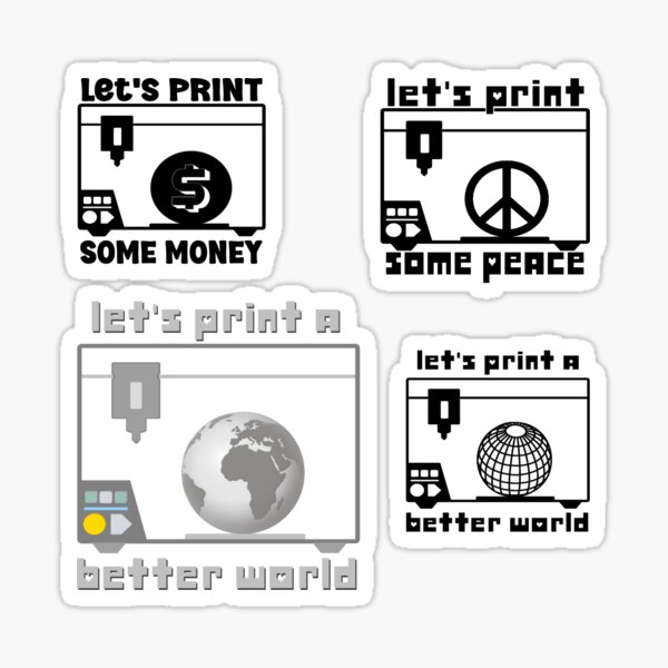 "3D Printer Fun / Sticker Pack / Fun Time" Sticker for Sale by Happy ...