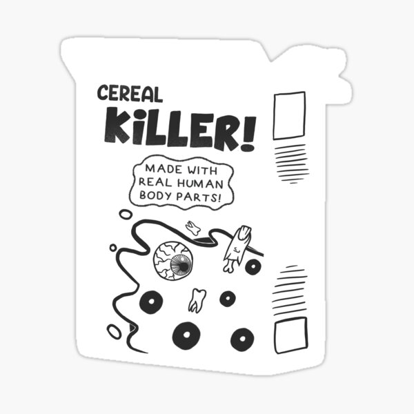 "Cereal Killer" Sticker for Sale by lclc97 | Redbubble