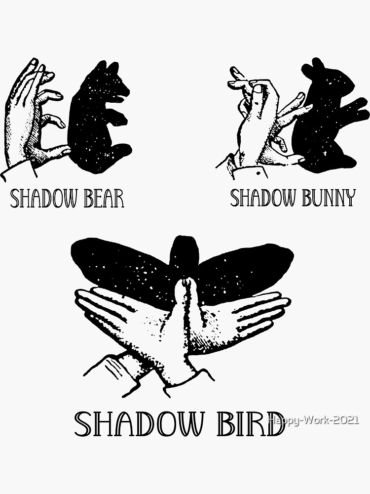 "Shadow Play Animals / Sticker Pack #1" Sticker for Sale by Happy-Work ...