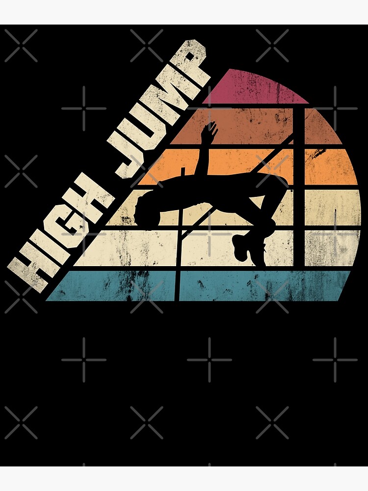 "High Jumping Jumper Track and Field High Jump Silhouette" Art Print ...