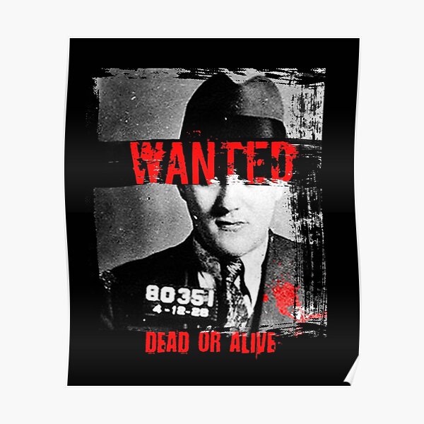"Bugsy Siegel Mugshot - Wanted Dead or Alive Poster" Poster for Sale by ...