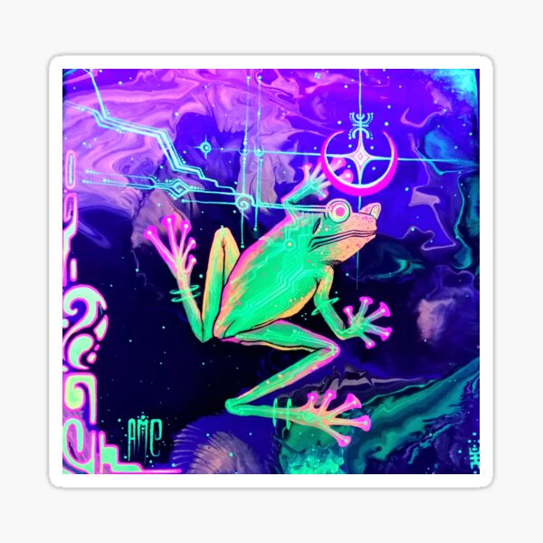 "Cosmic Frog" Sticker for Sale by andresindio | Redbubble