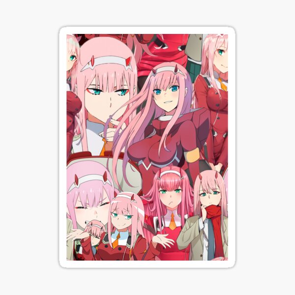 "Zero Two Tribute Pattern- Limited Edition | Perfect Gift" Sticker for ...