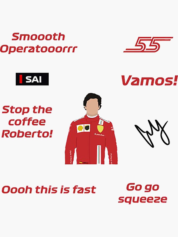 "Carlos Sainz radio quotes pack copy" Sticker for Sale by ...