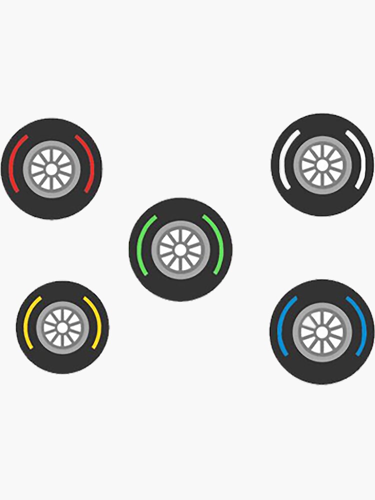 "F1 Tyres bundle" Sticker for Sale by rodneystephanie | Redbubble