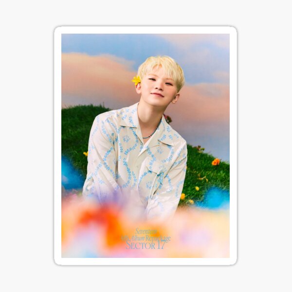 "SEVENTEEN WOOZI '_WORLD'" Sticker for Sale by HaloHaloShine | Redbubble