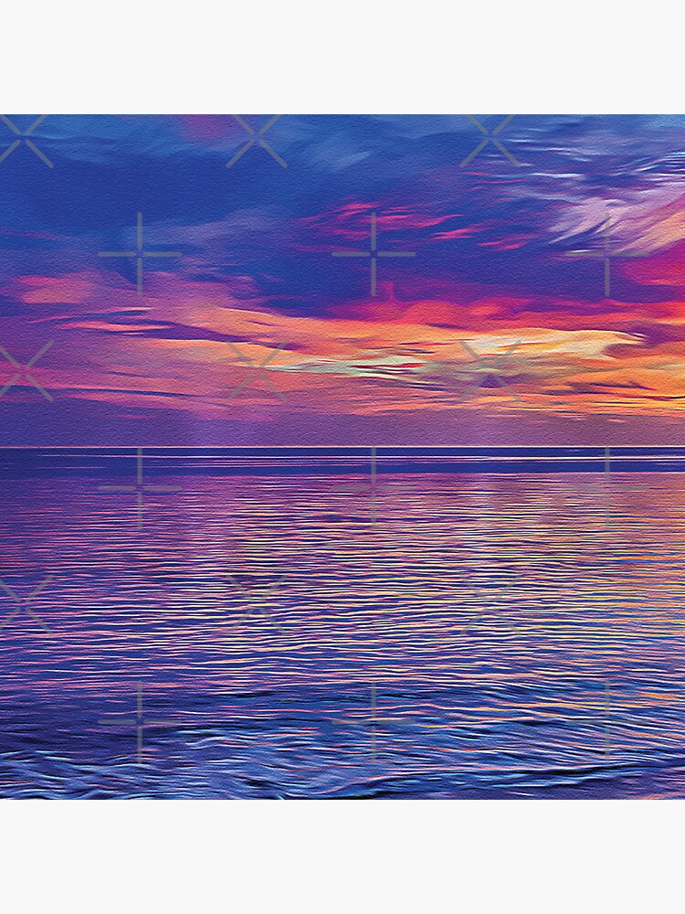 "Malibu Beach Sunset - Oil Painting" Sticker for Sale by UnaizaKhalid ...