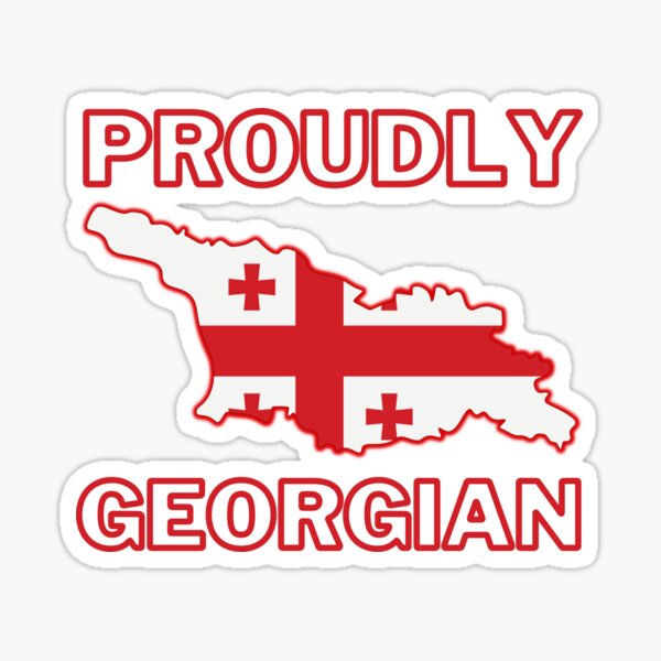 "Proudly Georgian" Sticker for Sale by jfa1984 | Redbubble