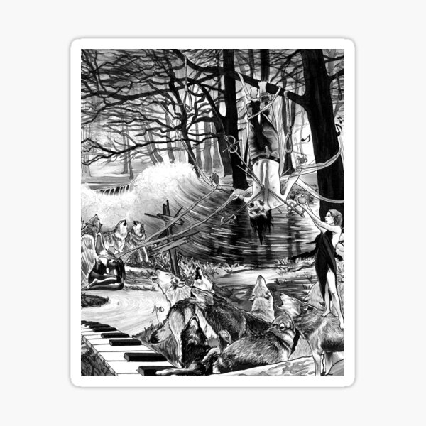 "_The Adoring Beast_ Graphic " Sticker for Sale by JoyceClinton | Redbubble