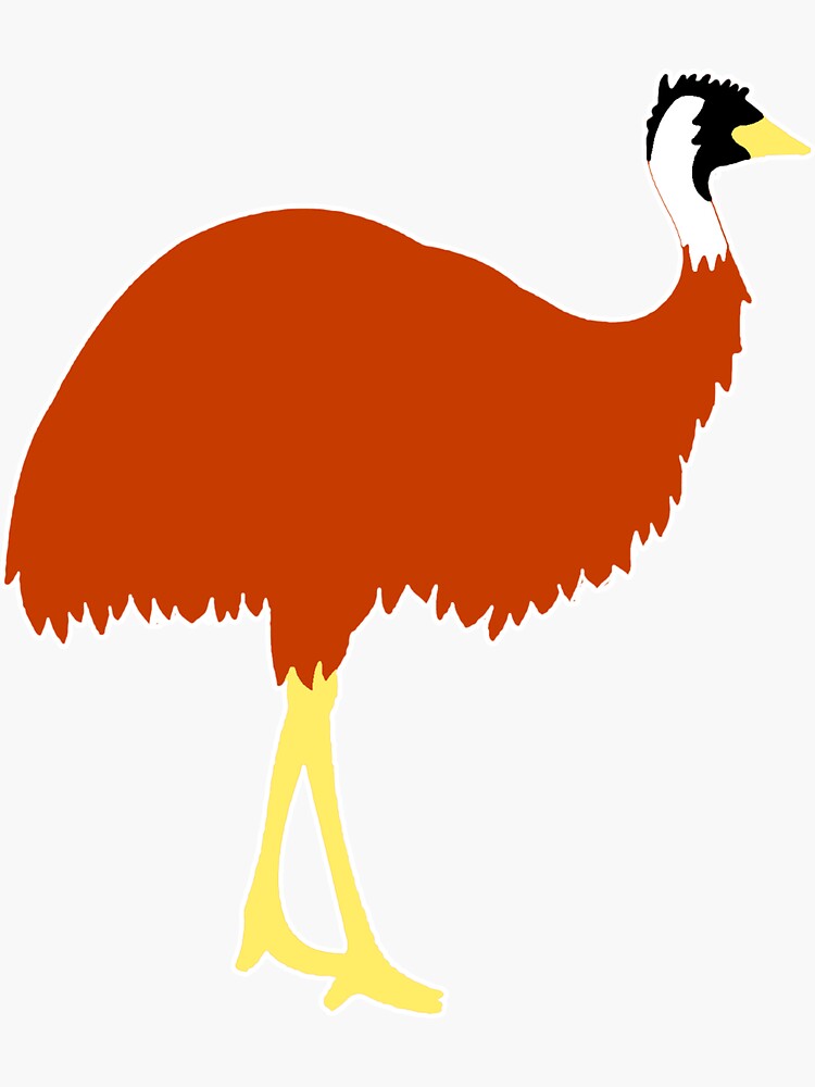 "Cool And Cute Emu" Sticker for Sale by UnknownArtistt | Redbubble