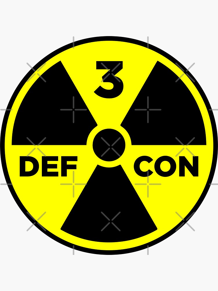 "DEFCON 3 Alert Level Increased Force Readiness" Sticker for Sale by ...