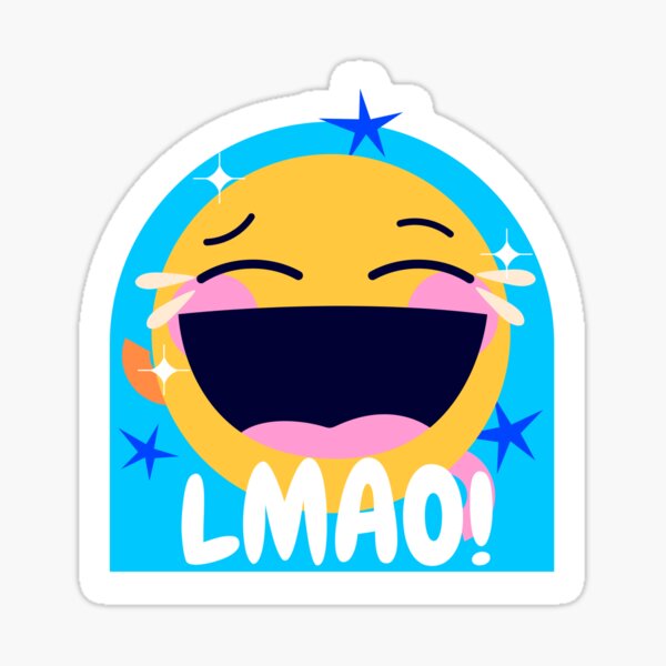 "Lmao funny smiley" Sticker for Sale by SweetKidsDesign | Redbubble