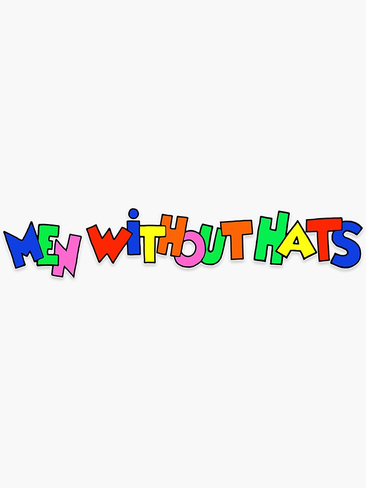 "Men Without Hats Rainbow" Sticker for Sale by Coruasrimoy | Redbubble
