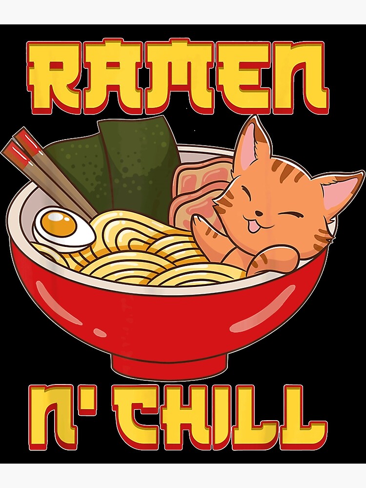 "Anime Ramen Cats Cat Kawaii Neko" Poster for Sale by lemladel | Redbubble