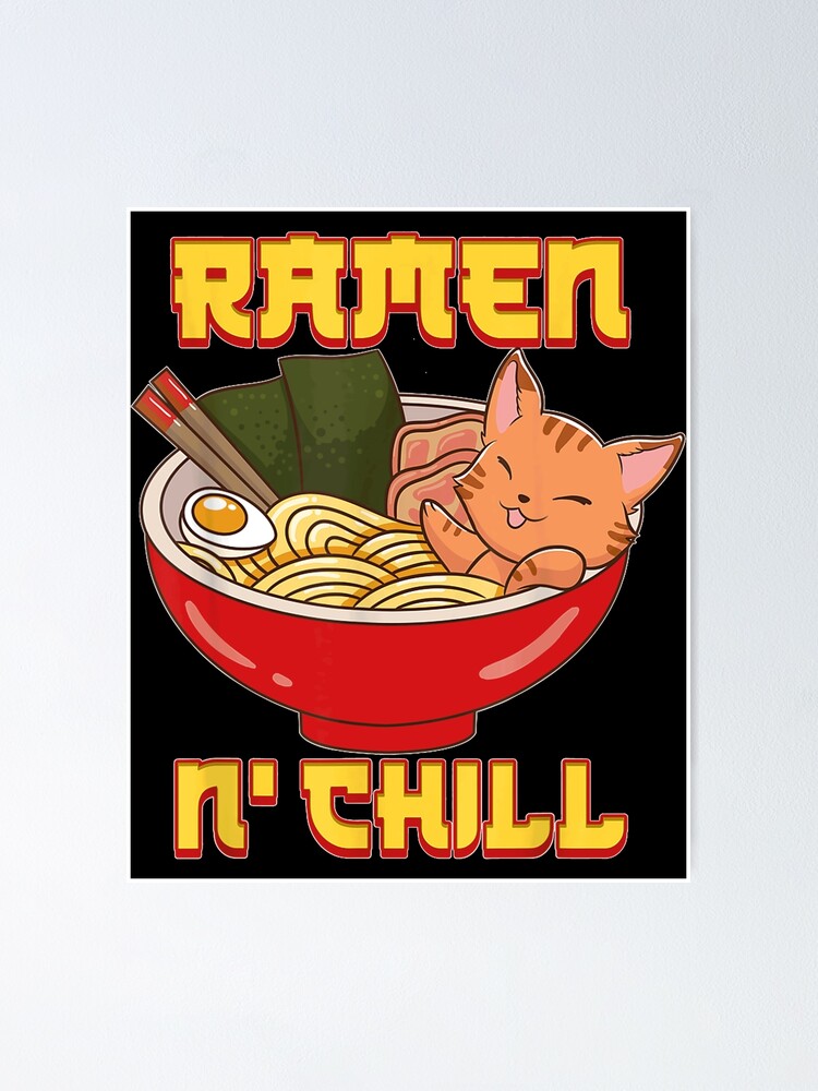 "Anime Ramen Cats Cat Kawaii Neko" Poster for Sale by lemladel | Redbubble
