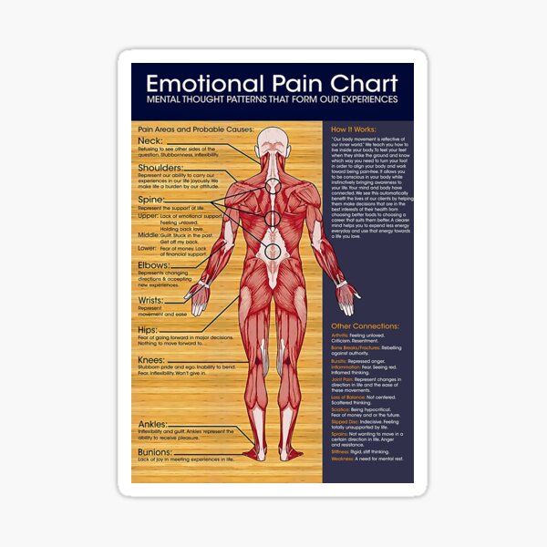 "Massage Therapist Emotional Pain Chart art" Sticker for Sale by ...