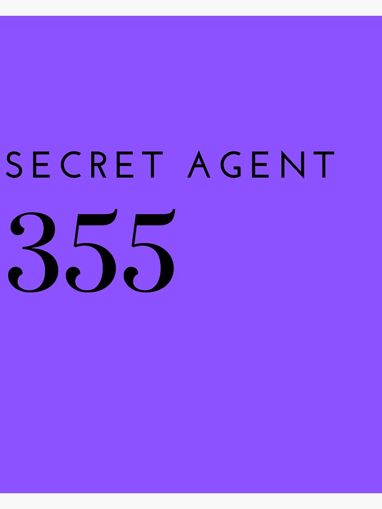 "Secret agent 355" Sticker for Sale by Printableshop7 | Redbubble