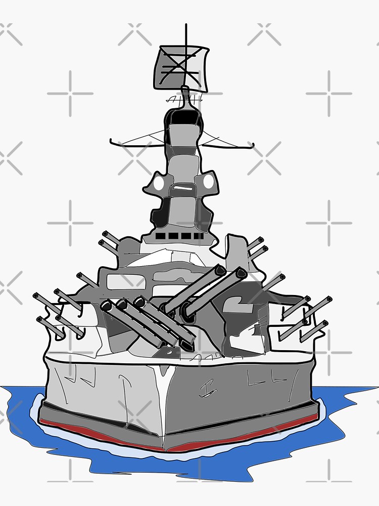 "Battleship" Sticker for Sale by ArtByCello | Redbubble