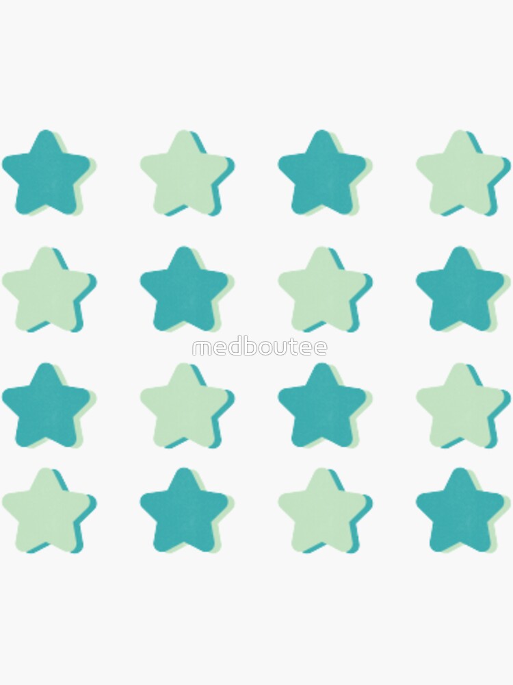 "pastel green stars pack" Sticker for Sale by medboutee | Redbubble