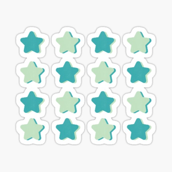 "pastel green stars pack" Sticker for Sale by medboutee | Redbubble