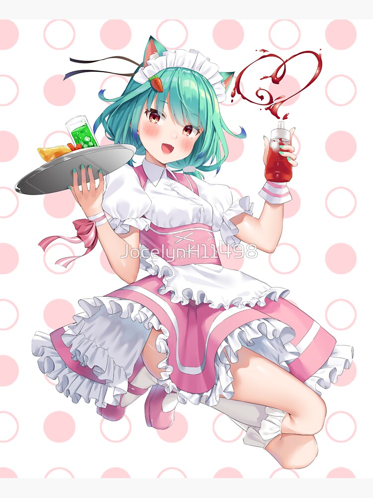 "Uruha Rushia Cute Waitress " Sticker for Sale by JocelynH11498 | Redbubble