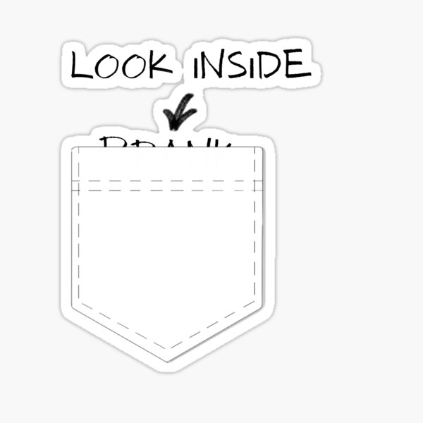 "Look inside! If you can~" Sticker for Sale by OK-Tee | Redbubble