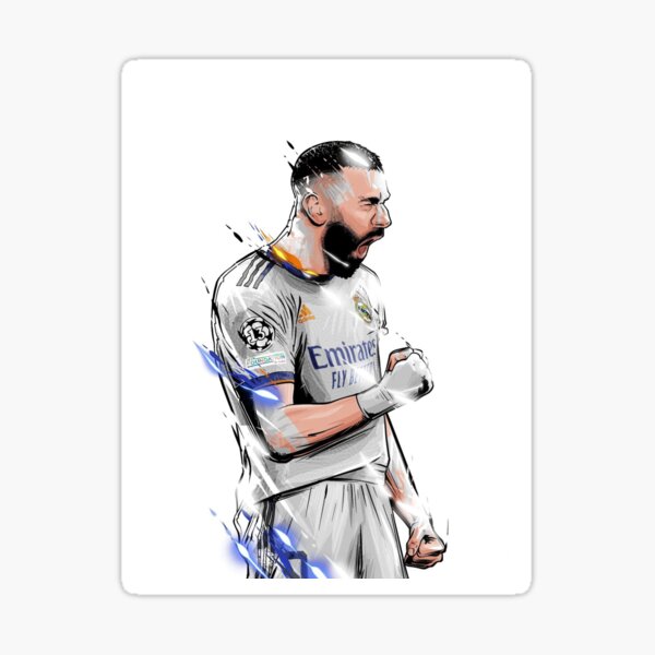 "Benzema - Karim Benzema" Sticker for Sale by Baptise-Hayden | Redbubble
