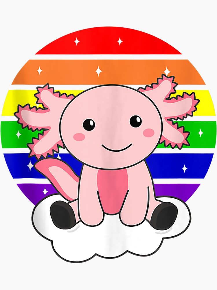 "Rainbow Sweet Axolotls For Kids Axolotls Tank Top" Sticker for Sale by ...