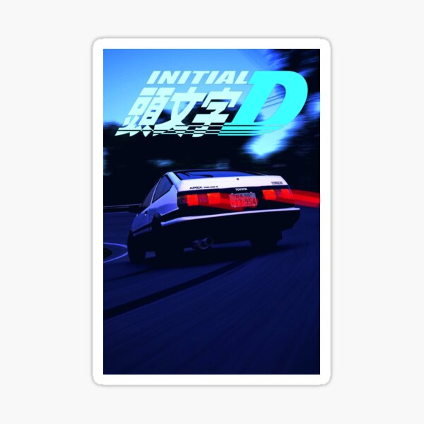 "Initial D!" Sticker for Sale by 6GRAB | Redbubble