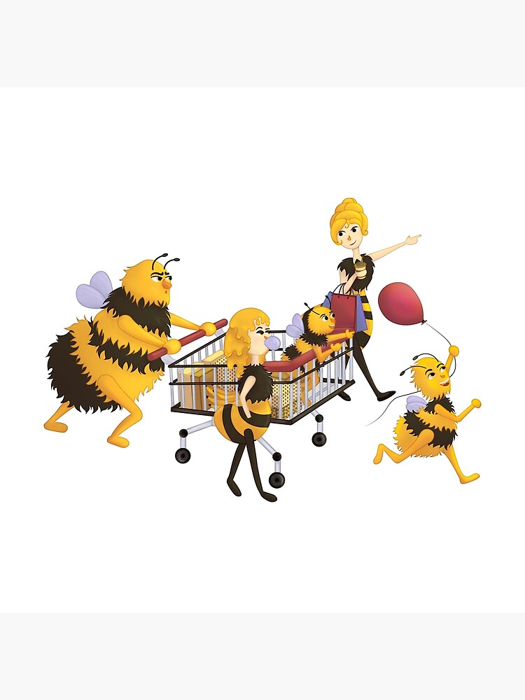 "A family of bees is shopping in a store" Poster for Sale by Art-of ...