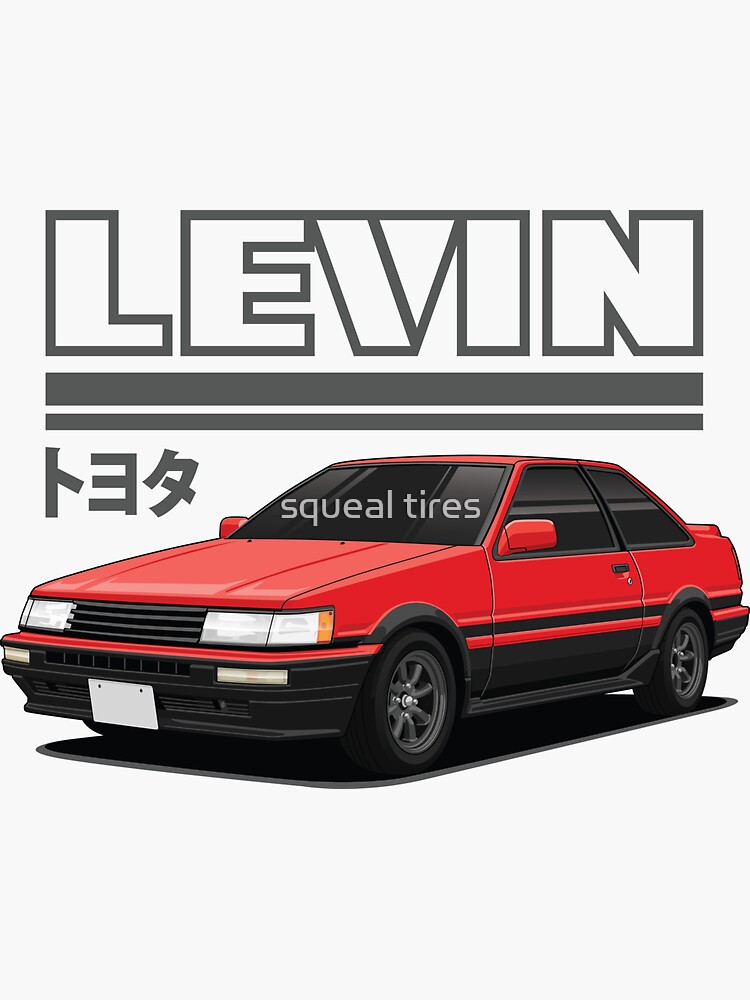 "Toyota AE86 Levin" Sticker for Sale by squeal tires | Redbubble