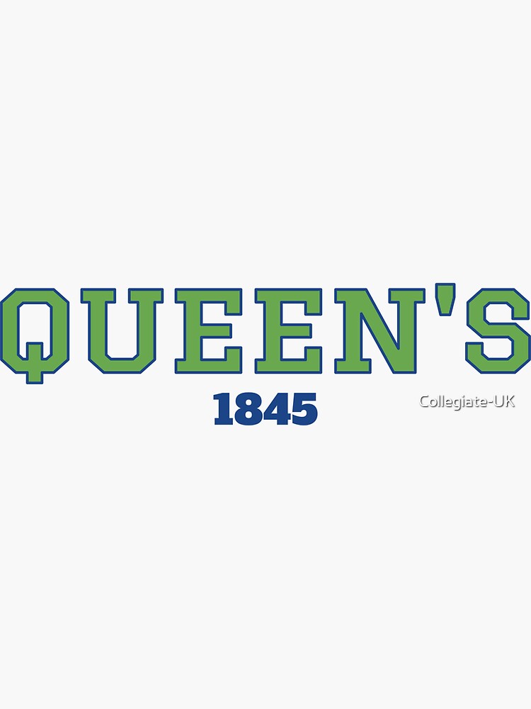 "Queen's 1845 Varsity" Sticker for Sale by Collegiate-UK | Redbubble