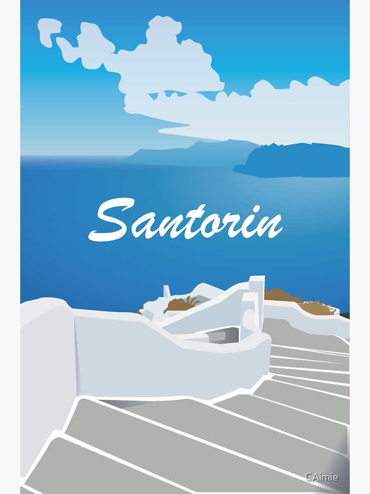 "Santorini" Sticker for Sale by CAimie | Redbubble
