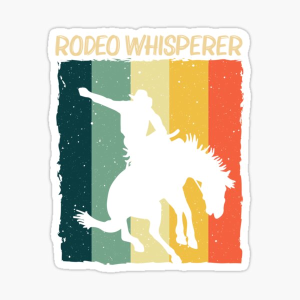 "Cool Rodeo For Men Women Barrel Racing Horse Riding Cowboy" Sticker ...