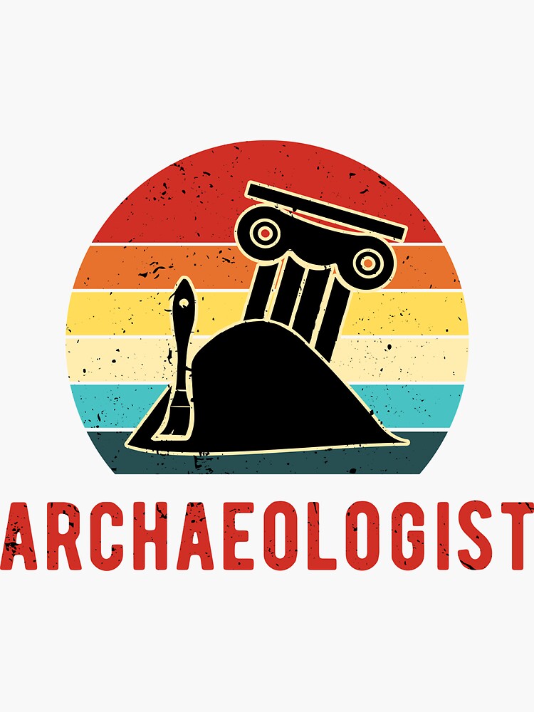 "Retro Vintage Archaeology Archaeologist" Sticker for Sale by ...