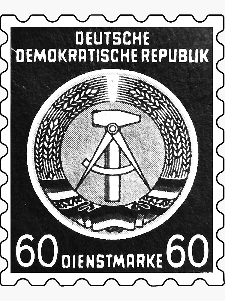 "Briefmarke DDR " Sticker for Sale by JulieEato25033 | Redbubble