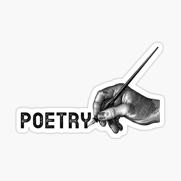 "Poetry " Sticker for Sale by Rovla | Redbubble