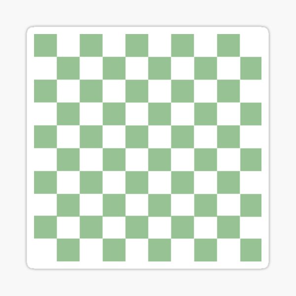 "sage green checker print" Sticker for Sale by HardCandie | Redbubble