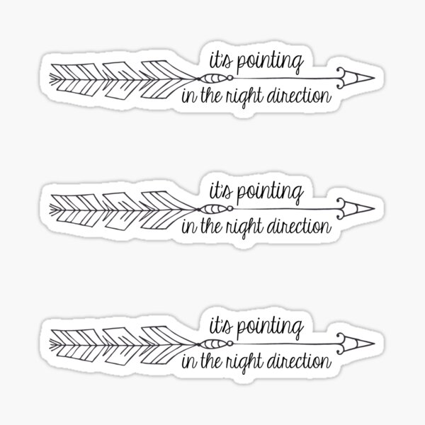 "Right Direction" Sticker for Sale by MadEDesigns | Redbubble