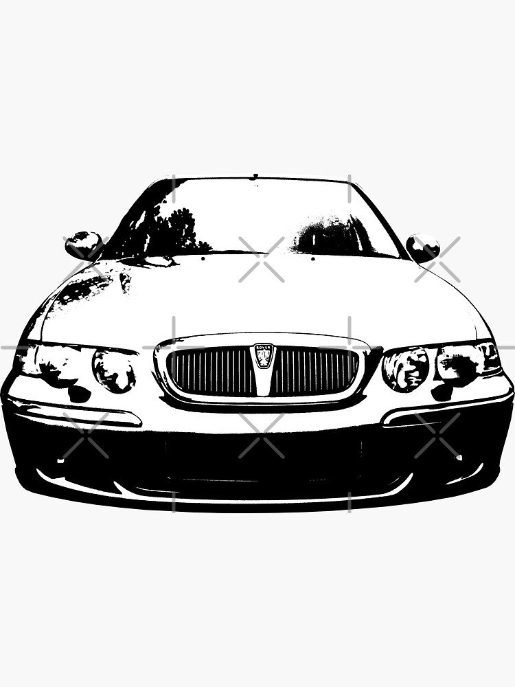 "Rover 45 British classic car monoblock white" Sticker for Sale by ...