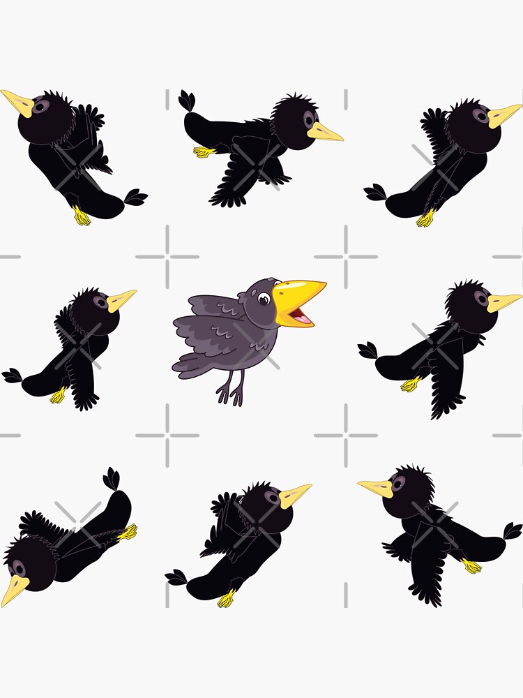 "Black Crow Pack, Black Crow Bundle, Black Crow Collection" Sticker for ...