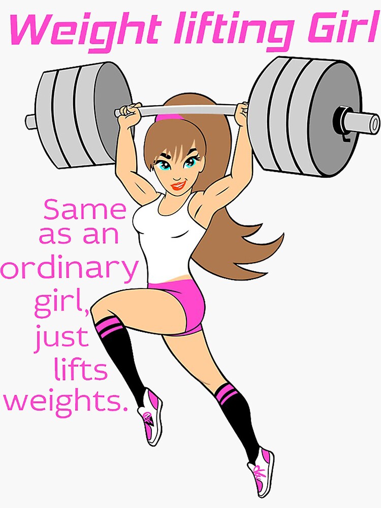"Weight Lifting Girl" Sticker for Sale by Jonejonez | Redbubble